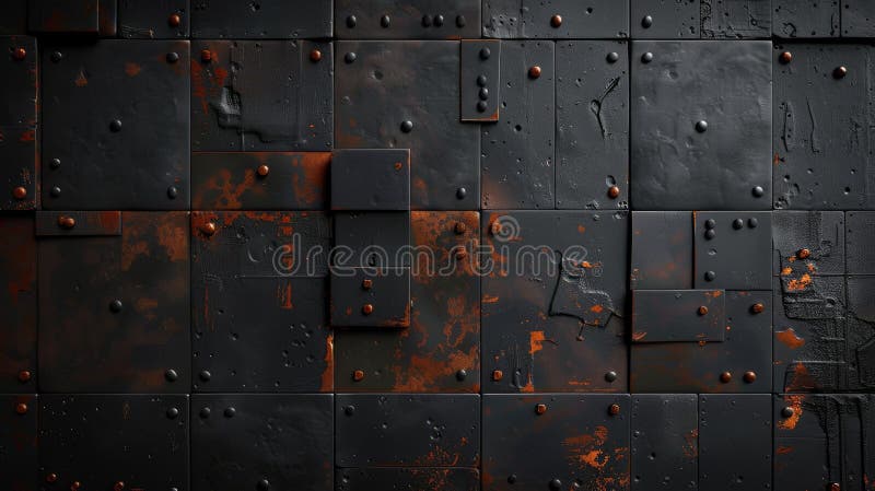 Industrial Grunge Texture with Black and Orange Panels, Ideal for Bold ...