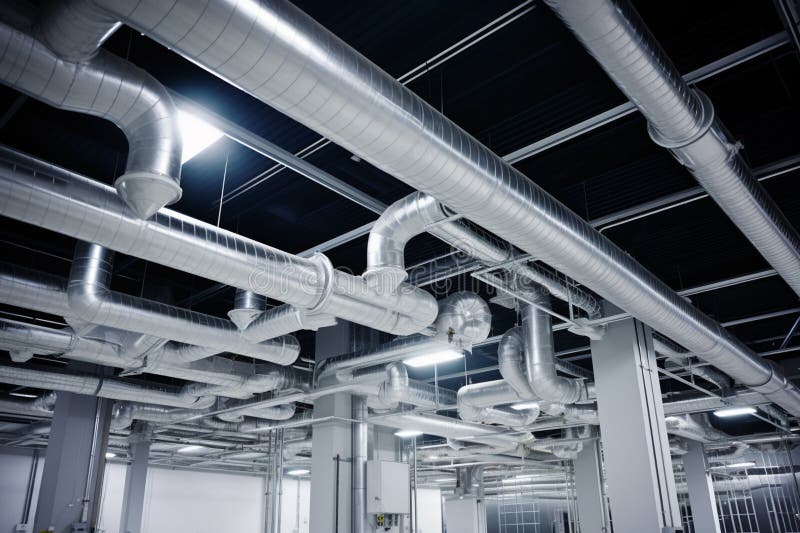 Industrial Hall with Ventilation System Throughout the Premises Stock ...