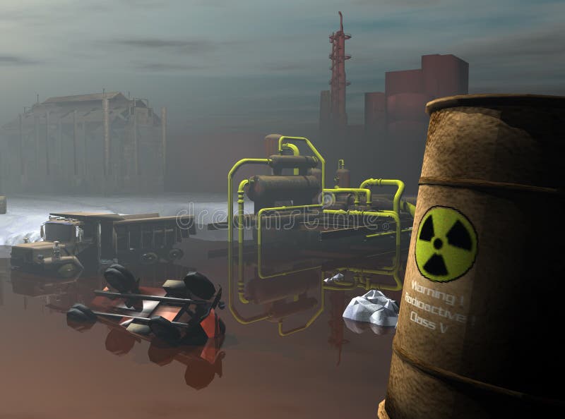 Industrial hazardous waste stock illustration. Illustration of deadly ...