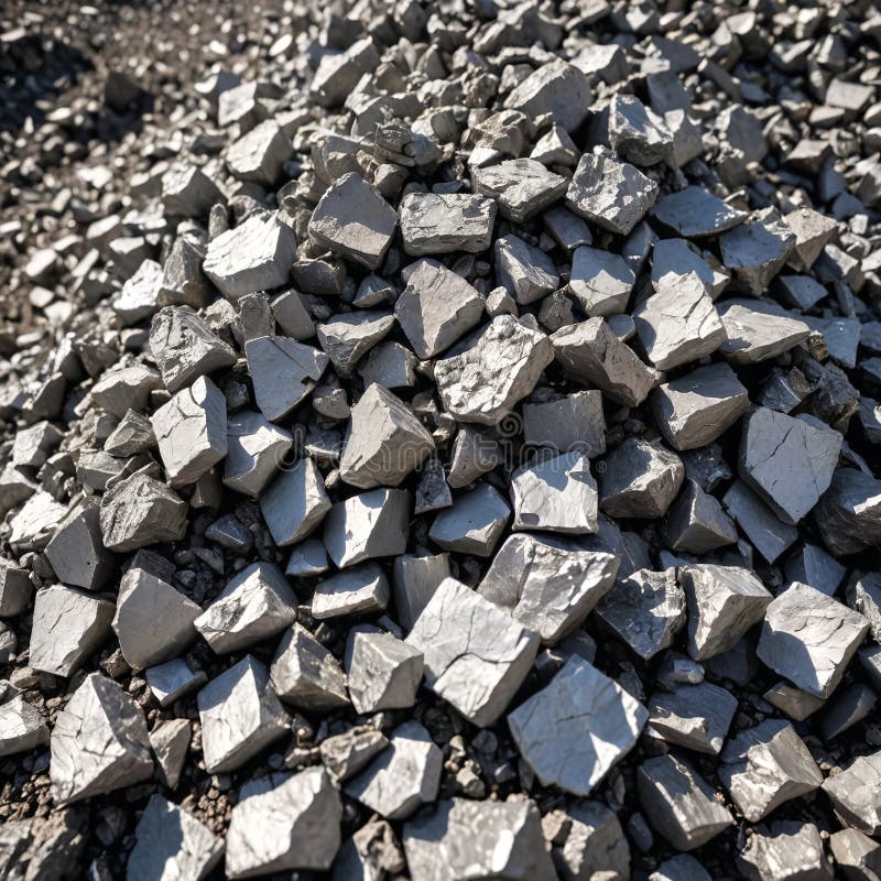 Industrial Heap Raw Aluminum Ore in Natural Light Stock Illustration ...