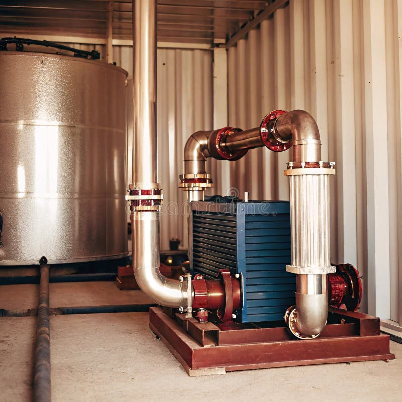 Industrial Heat Recovery Systems in Compact Containers Stock ...