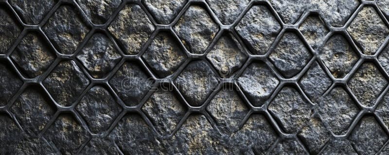 Industrial Hexagonal Mesh Texture on Rough Surface for Design and ...