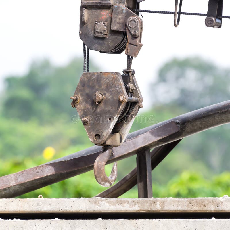 Industrial Hook Hanging on a Chain Stock Image - Image of catch, build ...