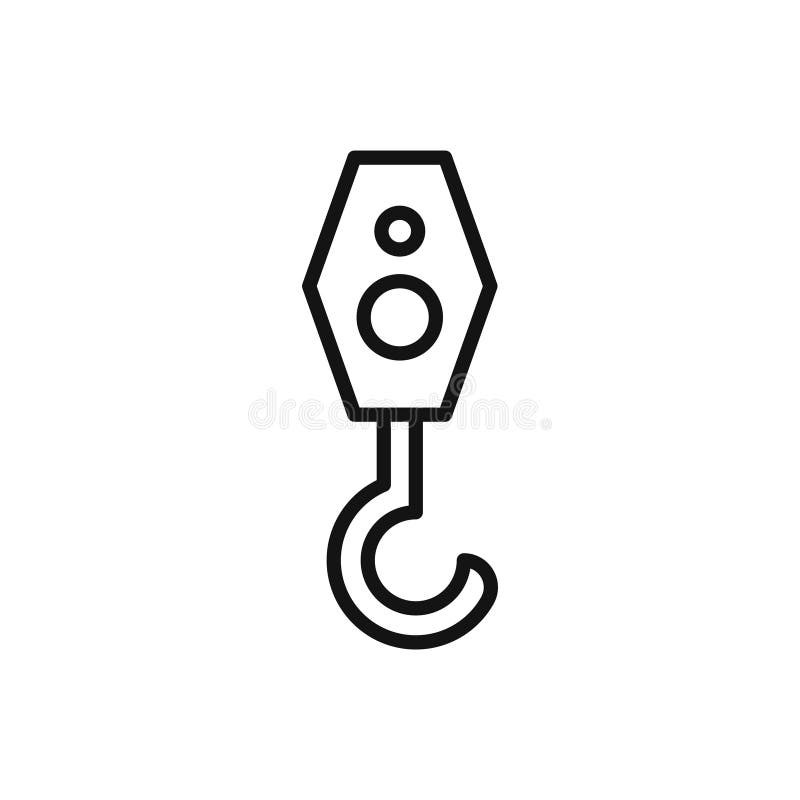Industrial Hook Icon Symbol on White Background Stock Vector ...