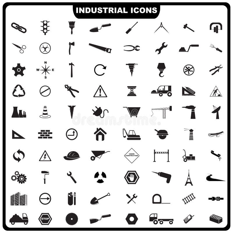 Tools icon set stock vector. Illustration of chisel, icon - 33801283