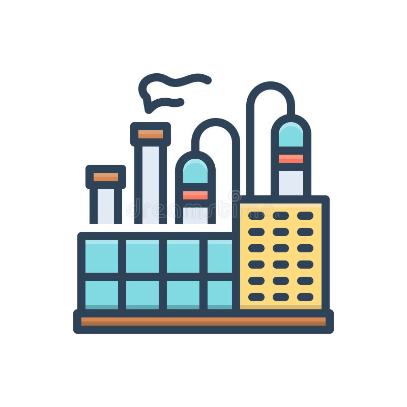 Color Illustration Icon for Industrial, Manufacturing and Power Stock ...