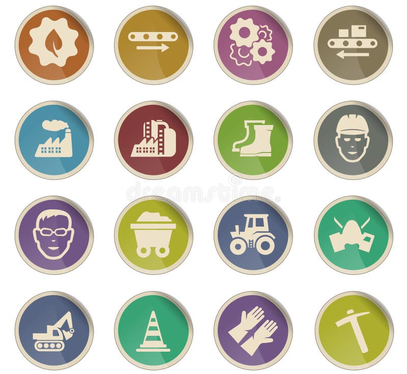Industrial icon set stock vector. Illustration of leaf - 123533948