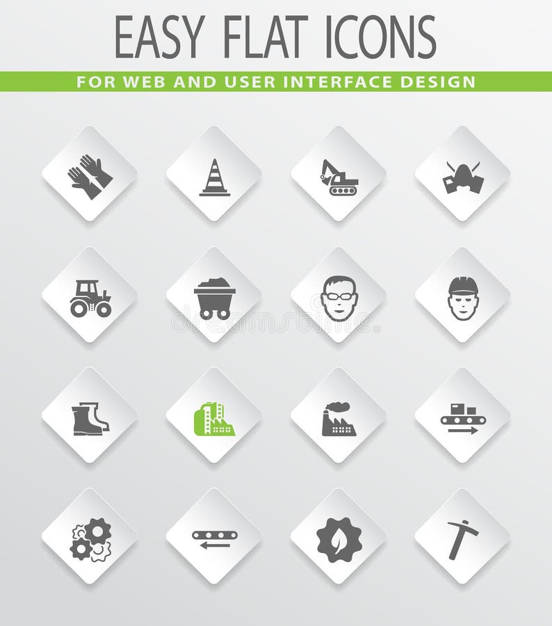 Industrial icons set stock vector. Illustration of symbol - 89054886