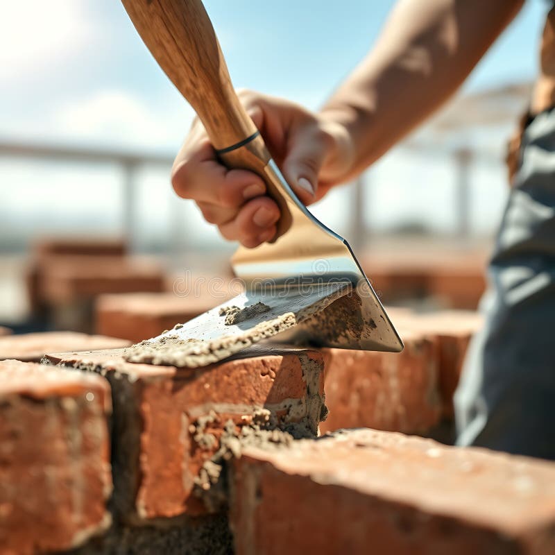An Industrial Image Showing a Set of Masonry Tools Such As a Point ...