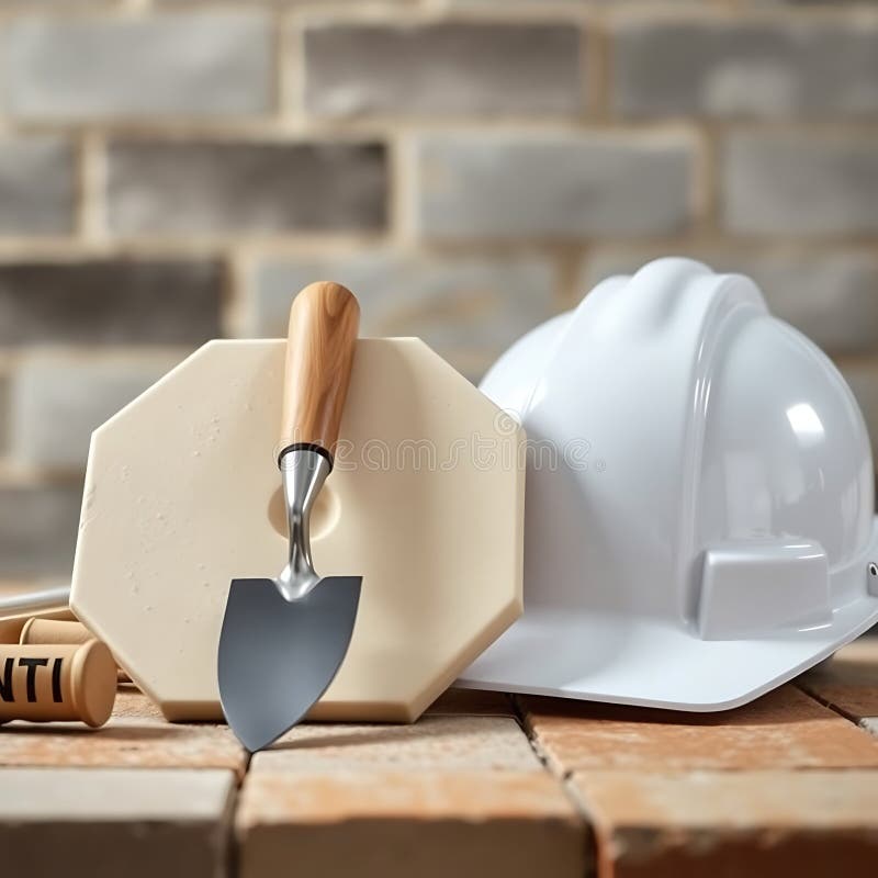 An Industrial Image Showing a Set of Masonry Tools Such As a Point ...