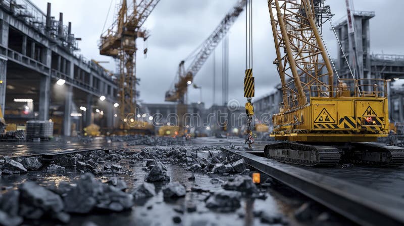 Industrial Imagery of Economic Growth Aerial View of Urban Construction ...