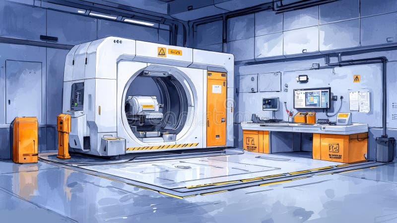 Industrial Imaging Equipment in Modern Laboratory with High-Tech Design ...