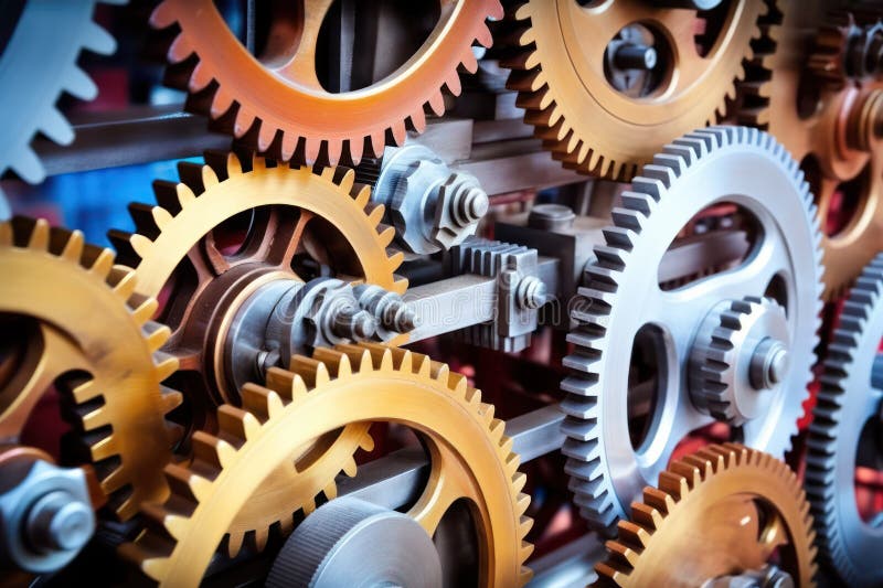 Industrial Innovation, Gears and Cogs Working in Unison Stock ...
