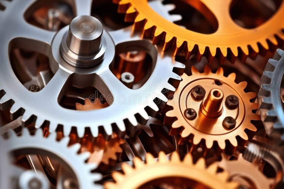 Industrial Innovation, Gears and Cogs Working in Unison Stock ...