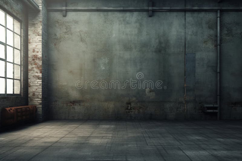 Industrial-inspired Grunge Backdrop with an Interior Scene and Room for ...
