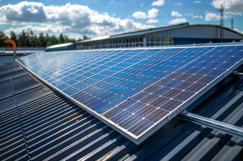 Industrial Integration: Solar Panels in Progress, Generative Ai Stock ...