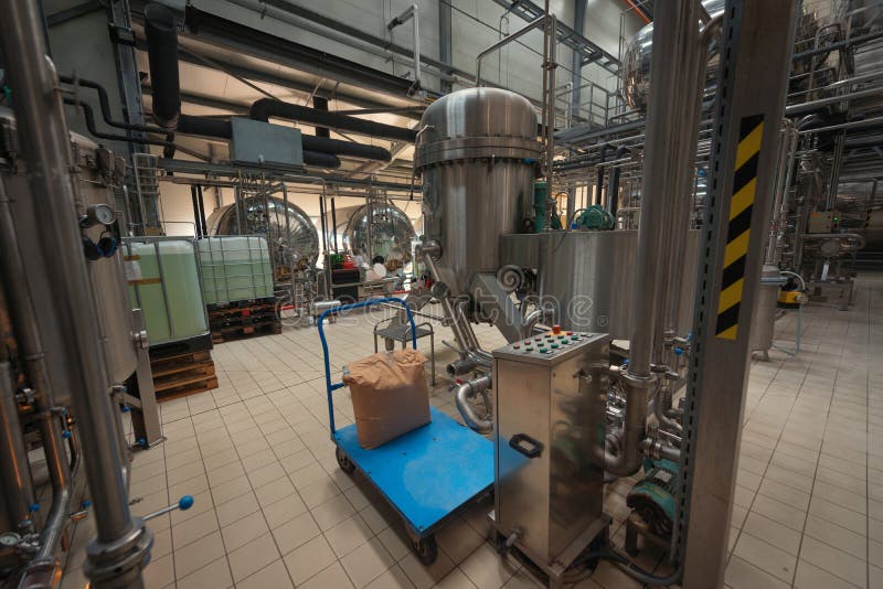 Alcohol factory stock image. Image of technology, brewery - 154347785