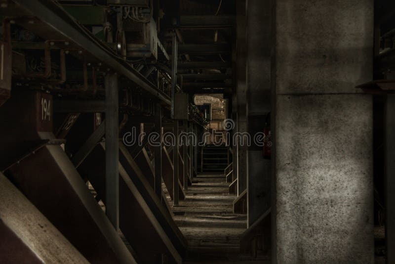 Industrial interior stock photo. Image of deserted, creepy - 90950788