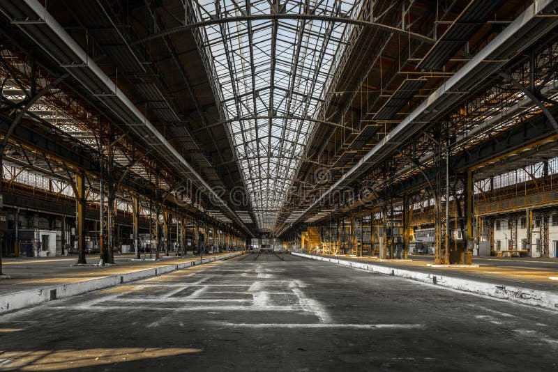 Industrial Interior of an Old Factory Stock Photo - Image of interior ...