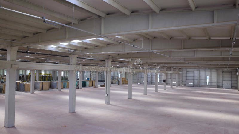 Industrial Interiors- Inside a Concrete Building Stock Video - Video of ...
