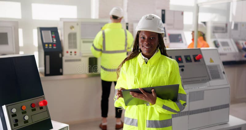 Industrial Job and Factory Worker Technician Stock Image - Image of ...