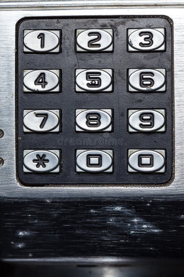 Industrial Keypad Dial with Large Numbers Stock Image - Image of ...