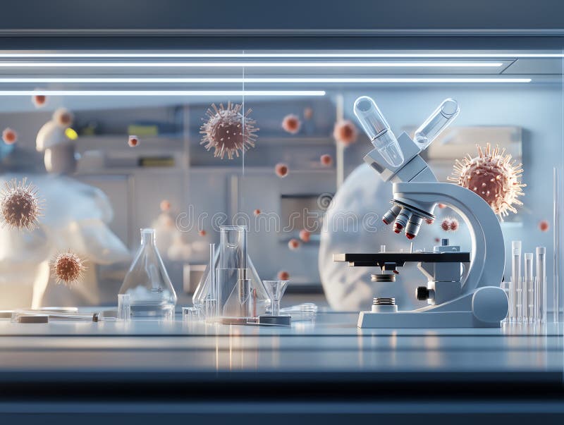 Industrial Laboratory with Microscope and Modern Equipment Stock ...