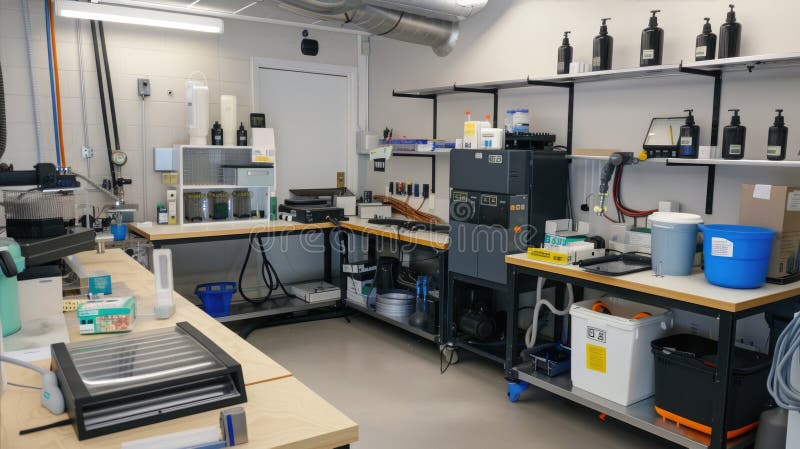 Industrial Laboratory with Scientific Research Tools Stock Image ...