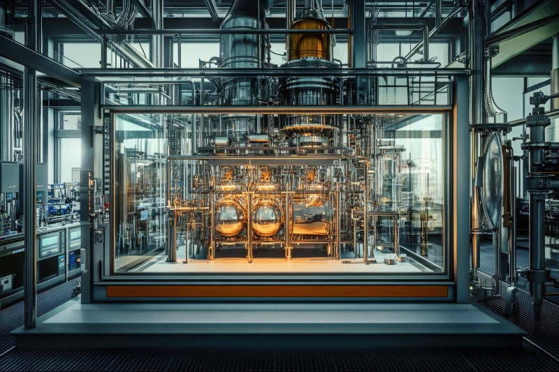 Industrial Laboratory Showcasing Advanced Chemical Processing Equipment ...