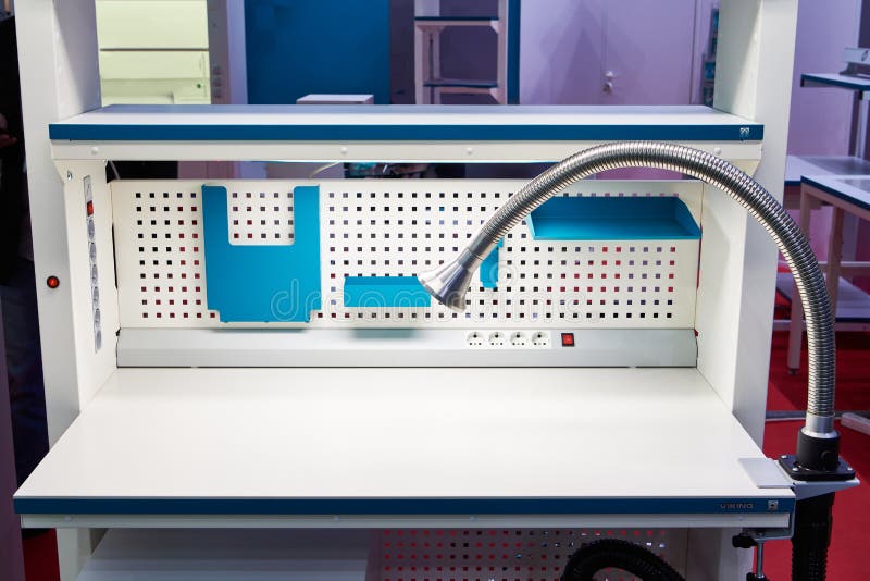 Industrial Laboratory Work Table Stock Image - Image of engineering ...