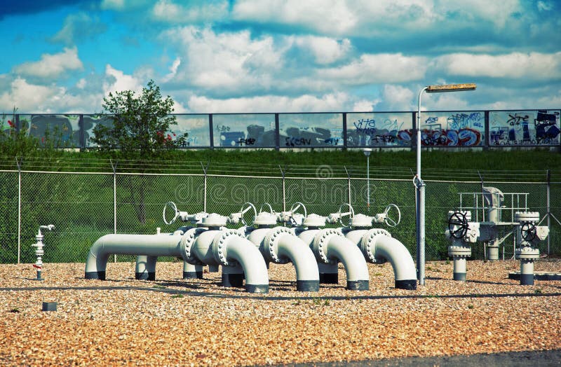 Industrial landscape stock photo. Image of piping, transportation ...