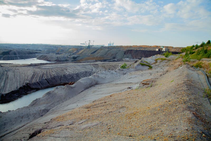 Industrial Landscape Background, a Quarry for the Extraction of ...