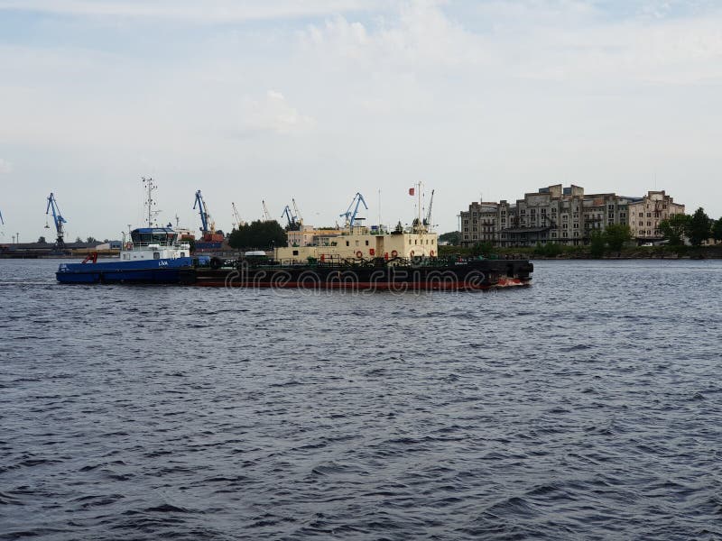 Ship in Riga port editorial image. Image of latvia, landscape - 154439670