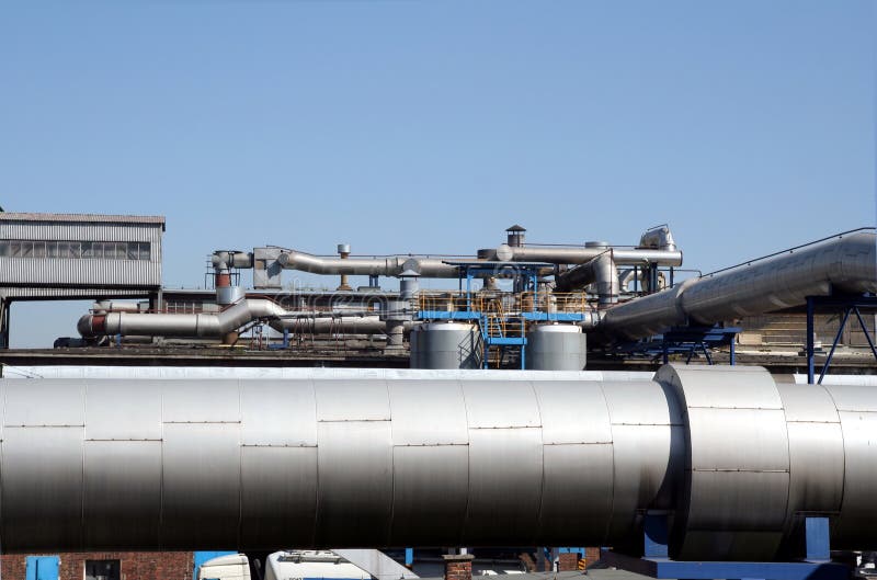 Industrial Landscape - Pipe Stock Photo - Image of facilities, chemical ...