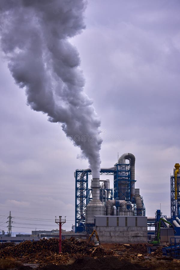 Industrial Landscape with a Refinery, Polluting Industry. Stock Photo ...