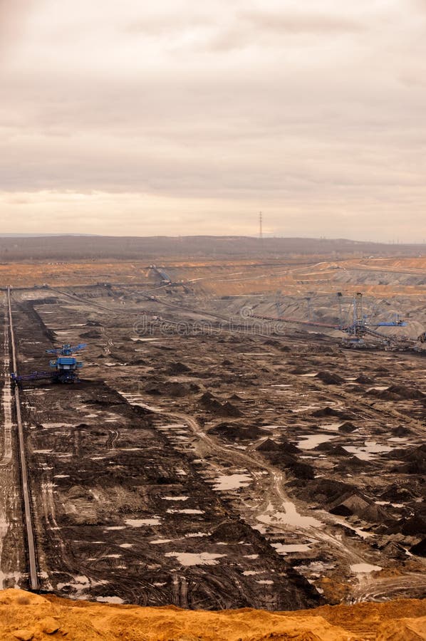 Industrial Landscape of a Working Mine Stock Image - Image of ...