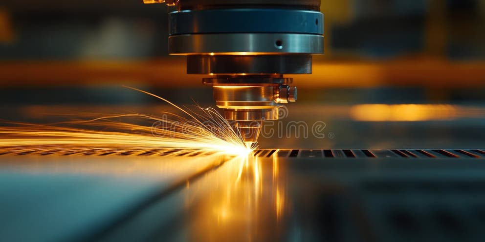 Industrial Laser Cutting Machine in Operation, Cutting Edge Technology ...