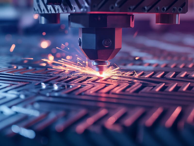 Industrial Laser Cutting Precision Stock Image - Image of quality ...