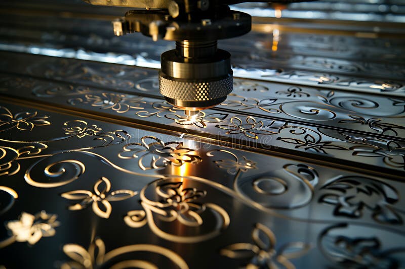 Industrial Laser Cutting and Printing for Precision Manufacturing Stock ...