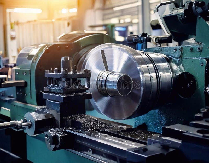 Lathe and workpiece stock photo. Image of automated - 361744830