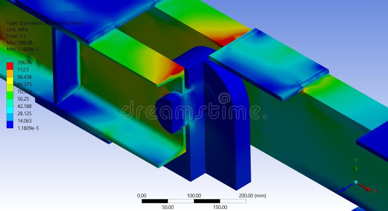 Industrial Lifting Beam for a Hydropower Project Stock Illustration ...