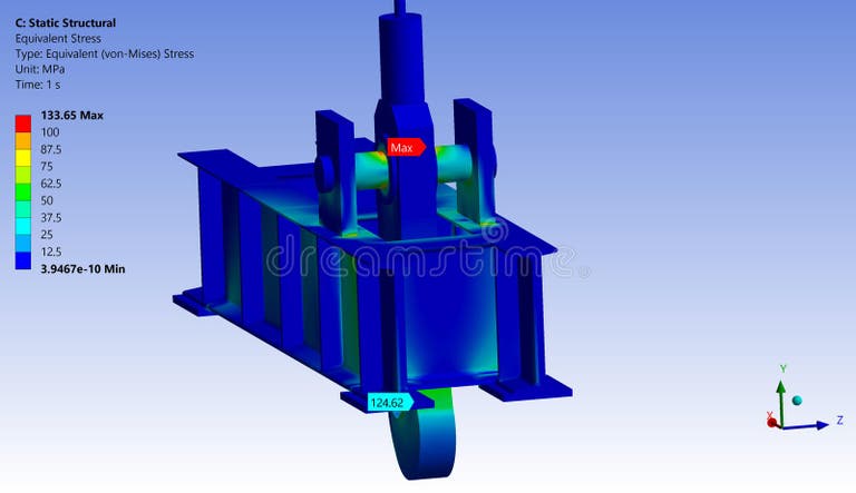 Industrial Lifting Beam for a Hydropower Project Stock Illustration ...