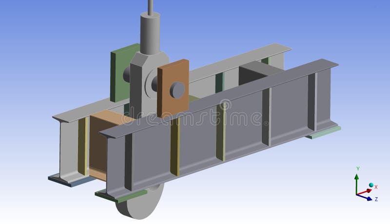 Industrial Lifting Beam for a Hydropower Project Stock Illustration ...