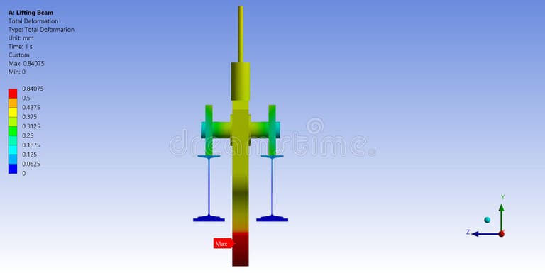 Industrial Lifting Beam for a Hydropower Project Stock Illustration ...