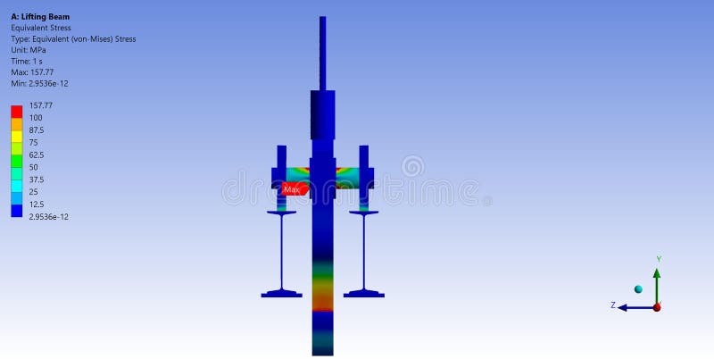 Industrial Lifting Beam for a Hydropower Project Stock Illustration ...