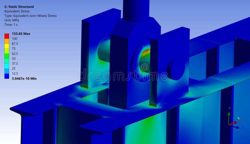 Industrial Lifting Beam for a Hydropower Project Stock Illustration ...