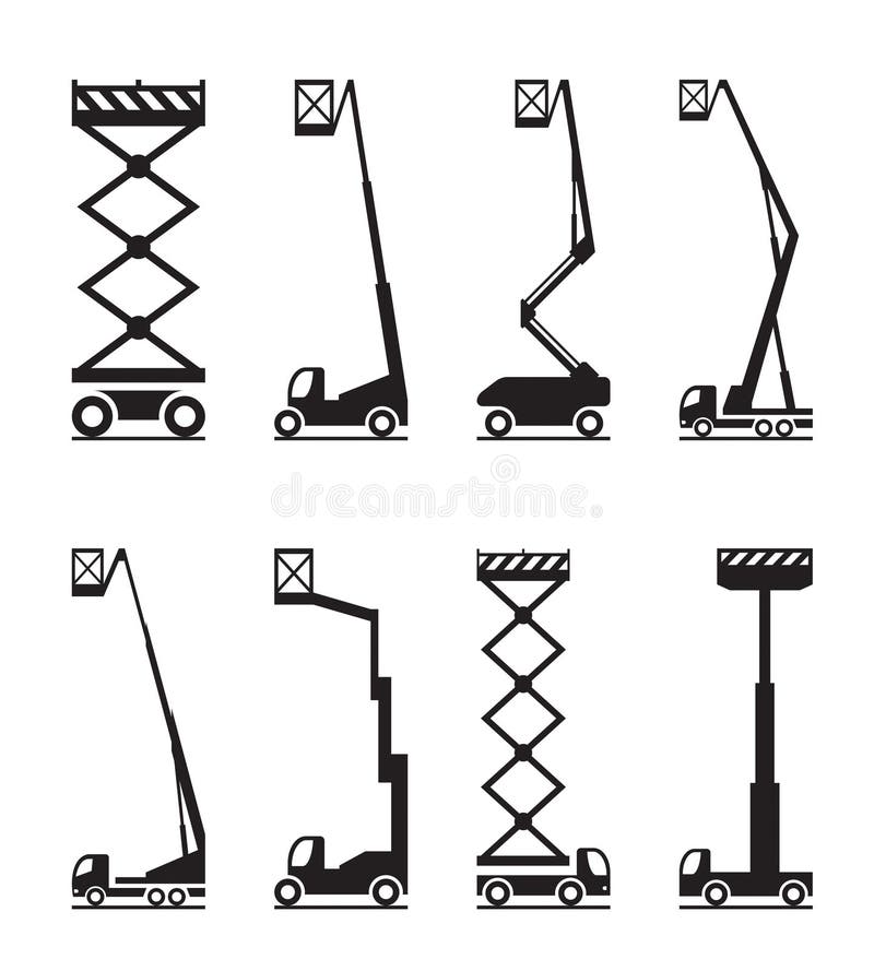 Industrial Lifting Equipment Stock Vector - Illustration of hydraulic ...