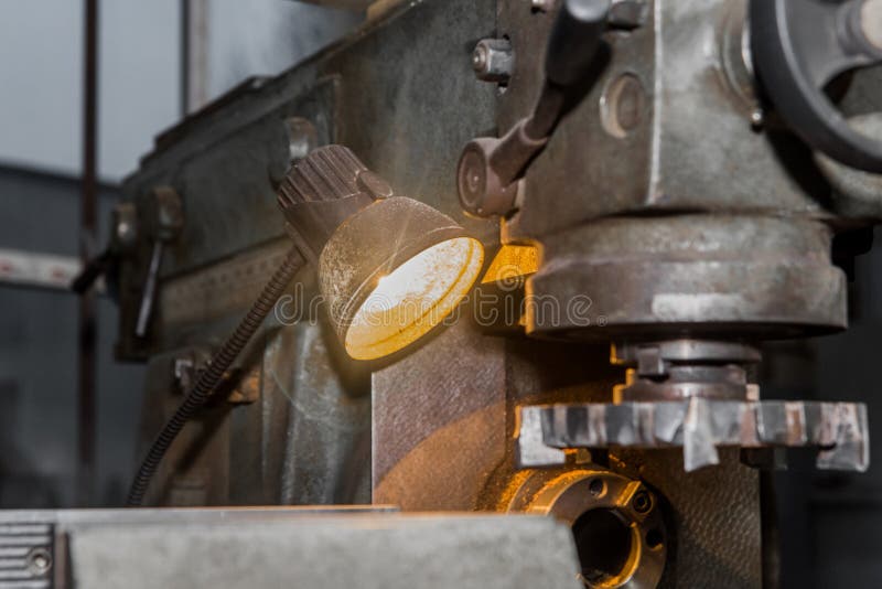 Industrial Lighting Element Lamp for an Old Milling Machine in the ...