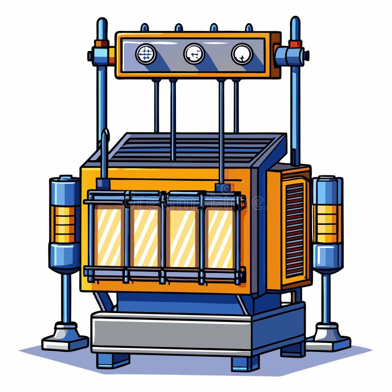 Industrial Lighting Unit White Background Stock Vector - Illustration ...