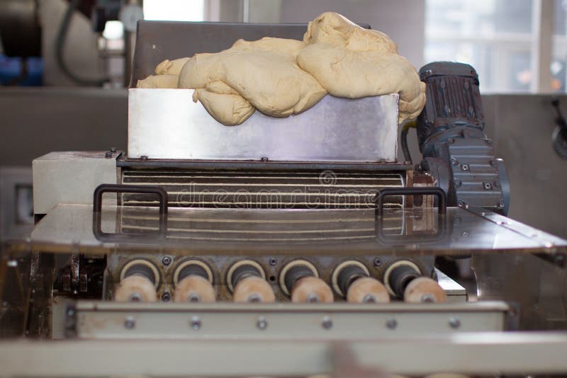 Robotic bread making line. stock image. Image of equipment - 152525065